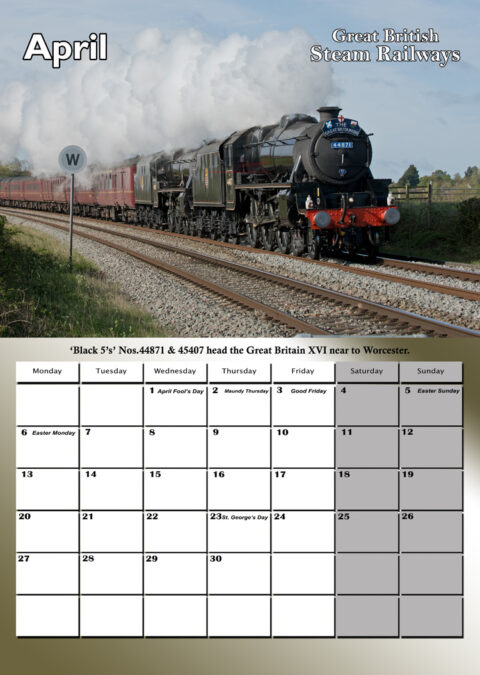 Great British Steam Railways Calendar 2026 | Writtle Photographic